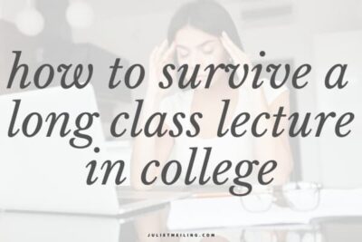 How To Survive A Long Class Lecture in College - College Girl Smarts